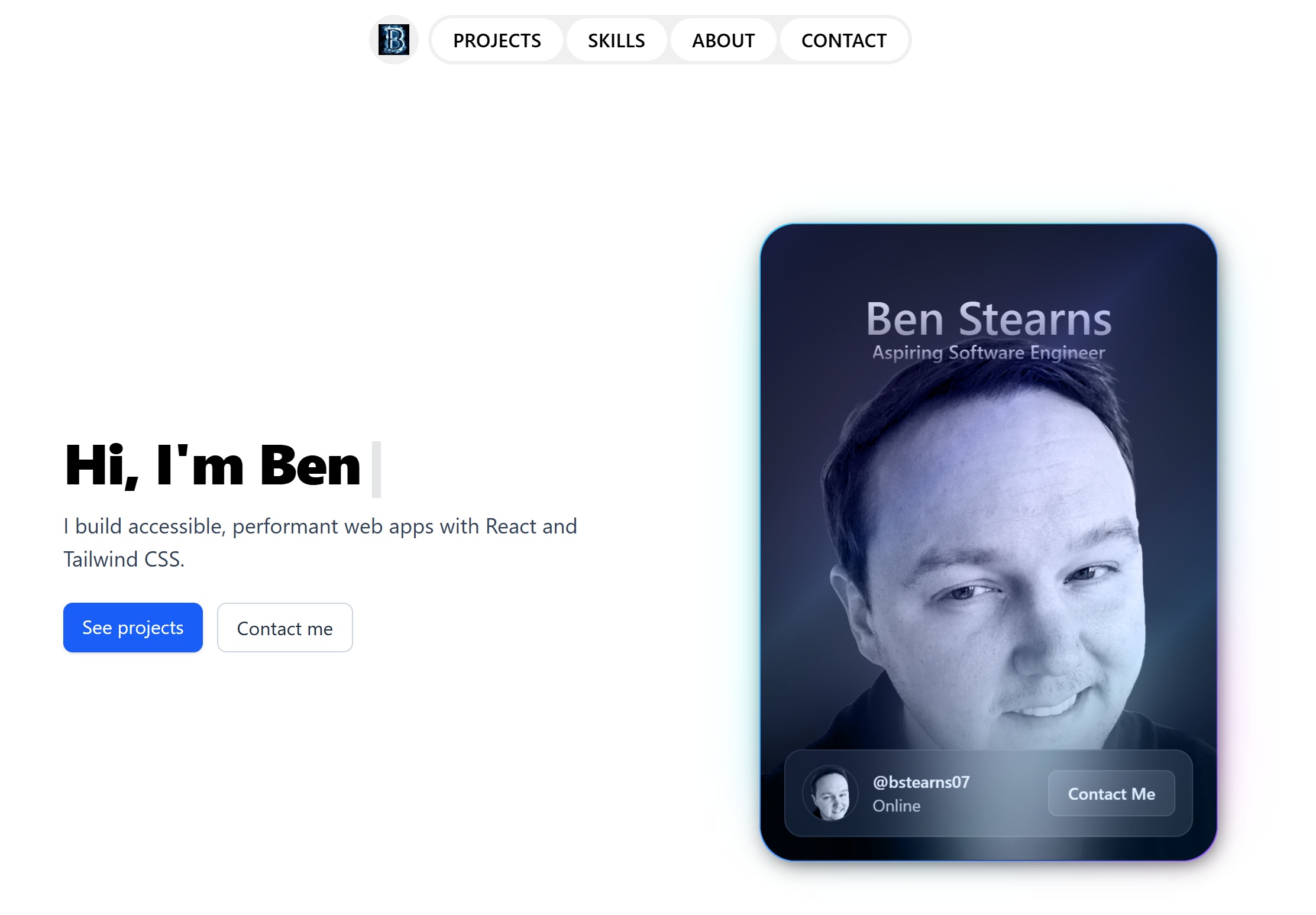 Ben Stearns | .NET Developer | JavaScript & C# Portfolio